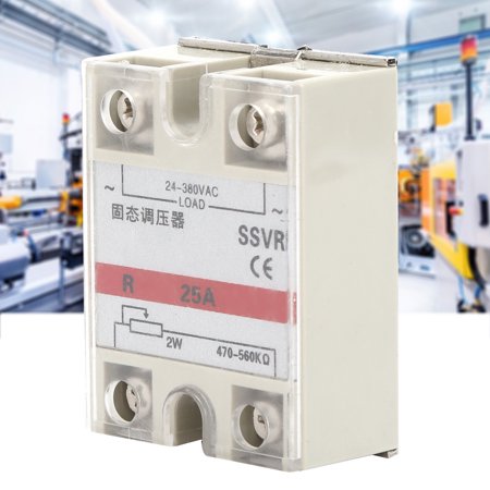 Wchiuoe Solid-State Voltage Regulator, Single Phase Relay Module Low Frequency SSVR-25A-VA 24 ...