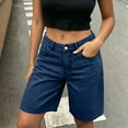 AGKIZG Shorts for Women Summer Casual Fashion Solid Color Mid Waist ...