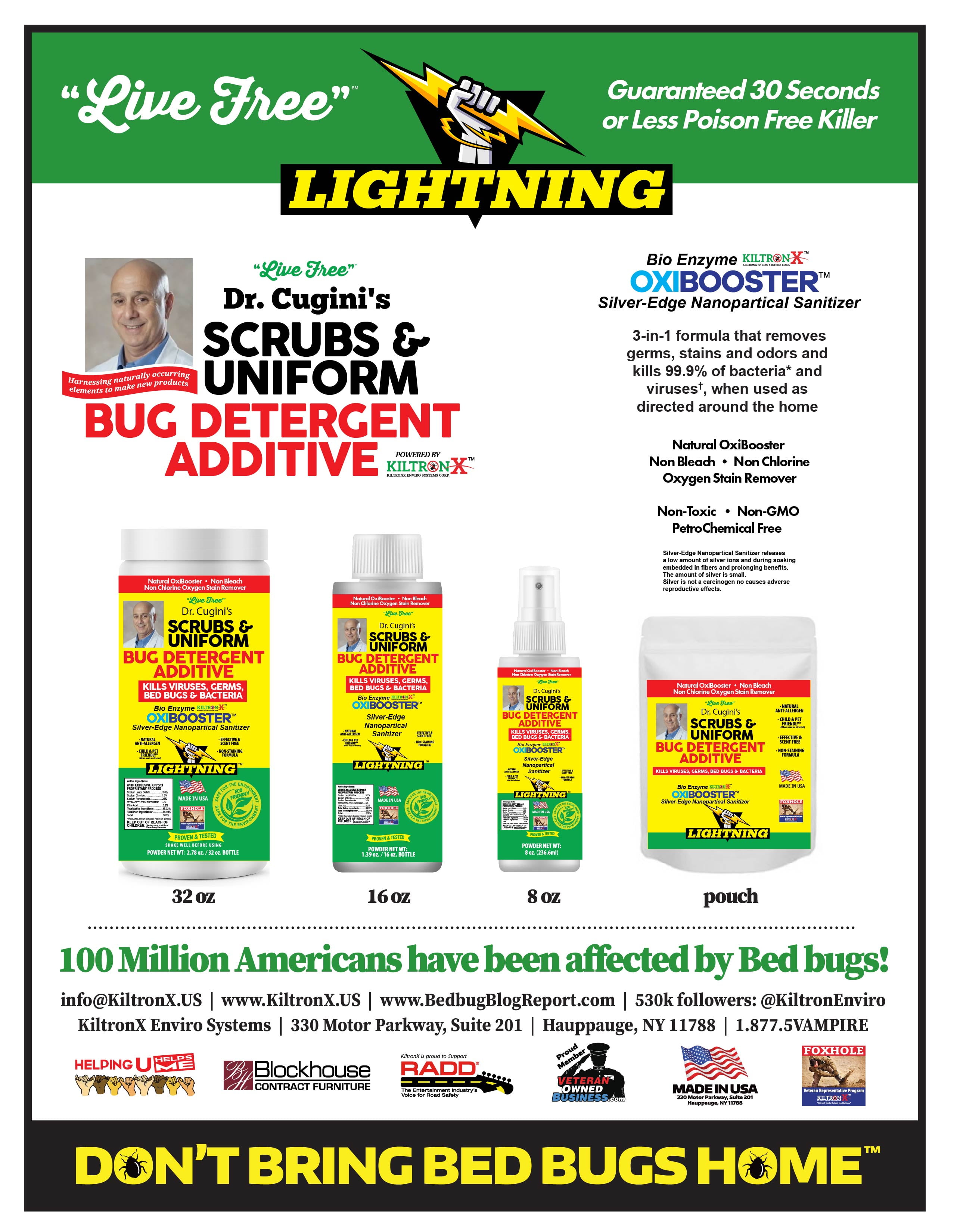 Buy Dr. Cugini's Scrubs & Uniform Bug Detergent & Sanitizer Additive ...