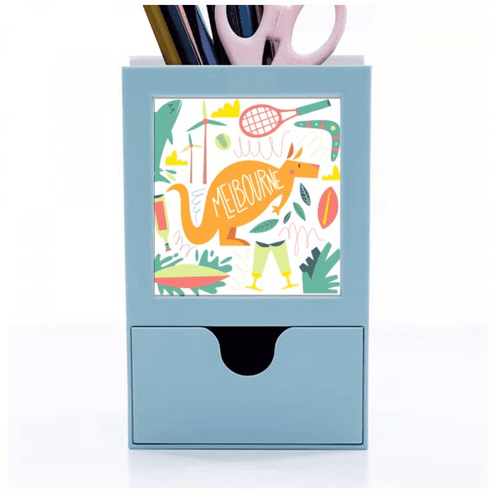 Melbourne Australia Kangaroo Tennis Surfing Desk Supplies Organizer Pen ...