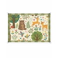 Forest Animal Sun Shade Sail 6.5'X10' Bear Deer Bird Green Tree Pink ...