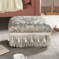 Fiona Traditional Decorative Footstool, Silver Paisley - Walmart.com