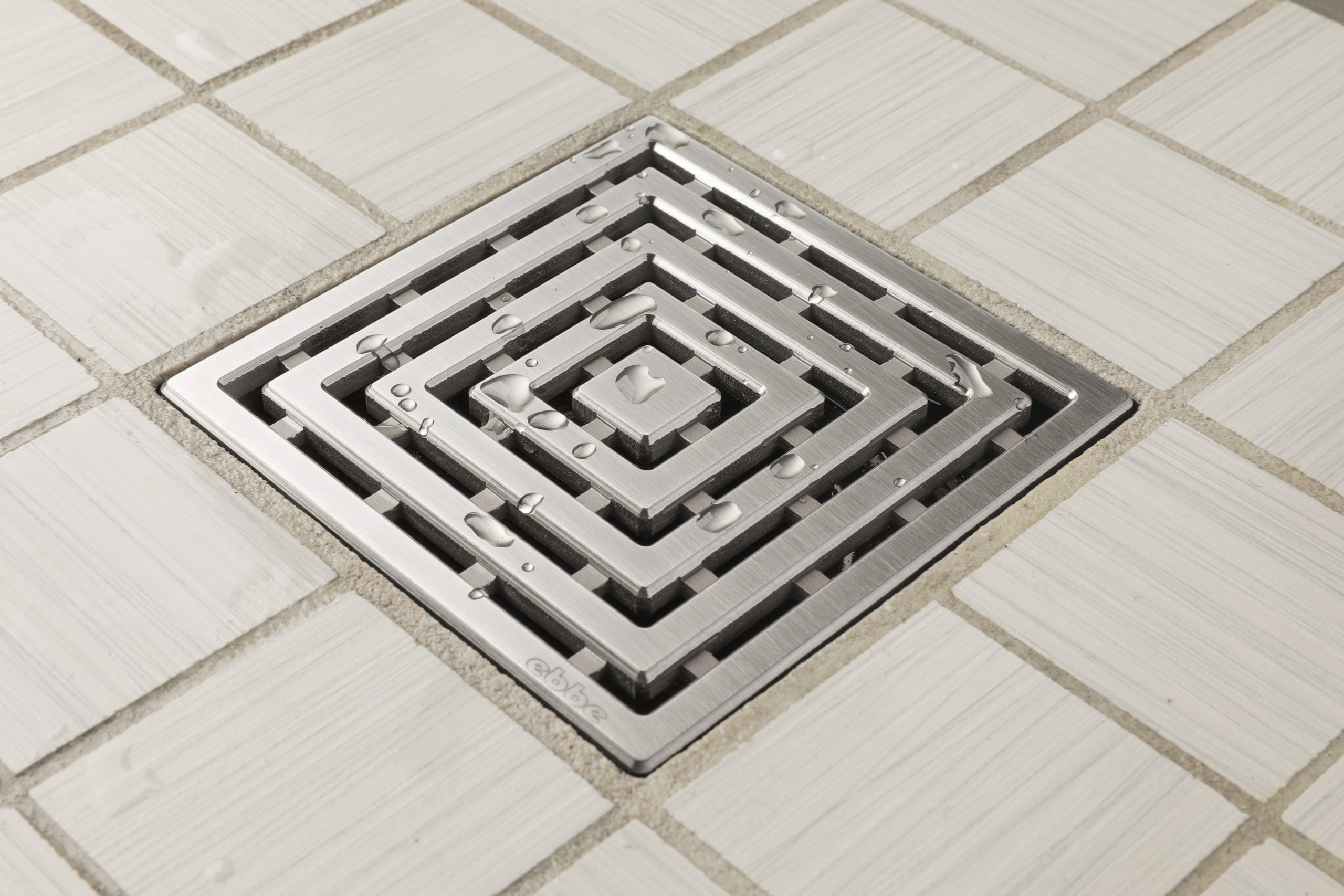 Ebbe Unique Square Shower Drain Grate Frames - Stainless Steel - Satin ...