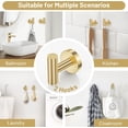 Brushed Gold Towel Holder Set - Stainless Steel Wall Mounted Bathroom ...