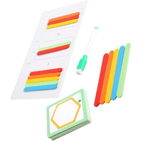 Beimoru 1 Set Wood Counting Sticks Montessori Building Toy Arithmetic ...