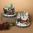 Lighted, Musical Holiday Scenes with Train, Church and Santa (Set of 2 ...