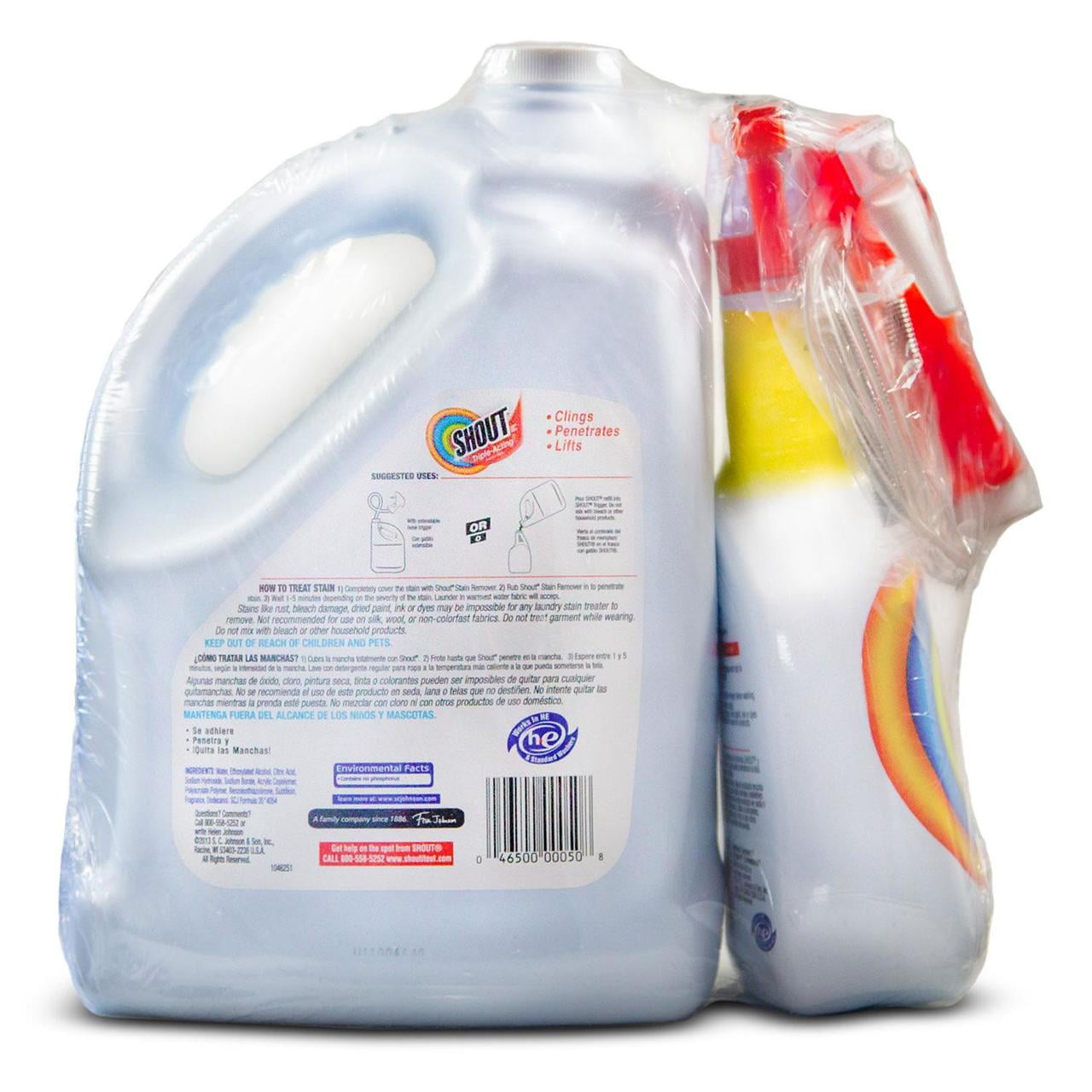Buy Shout Triple-Acting Liquid 1 Gallon Refill + 32 oz. Shout Trigger ...