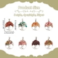 32Pcs 8 Style Tibetan Style Zinc Alloy Pendants Oval with Tree of Life ...