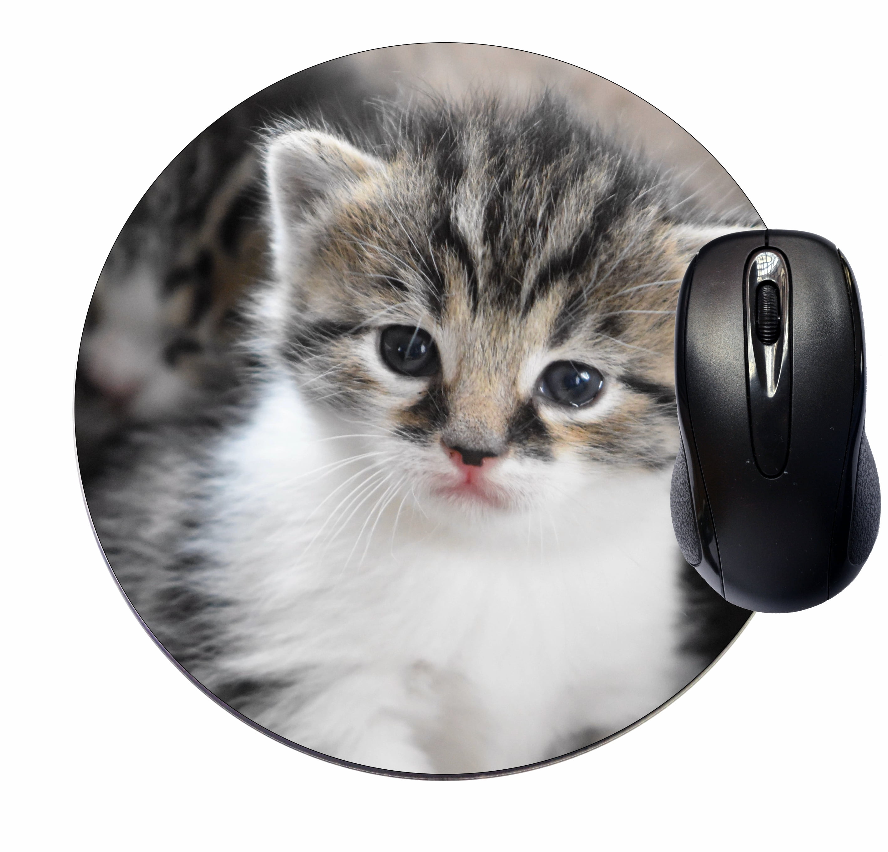 Mouse Mat Pad Mousepad Cute Desk Round Circle Mousemat Sweet Grey ...