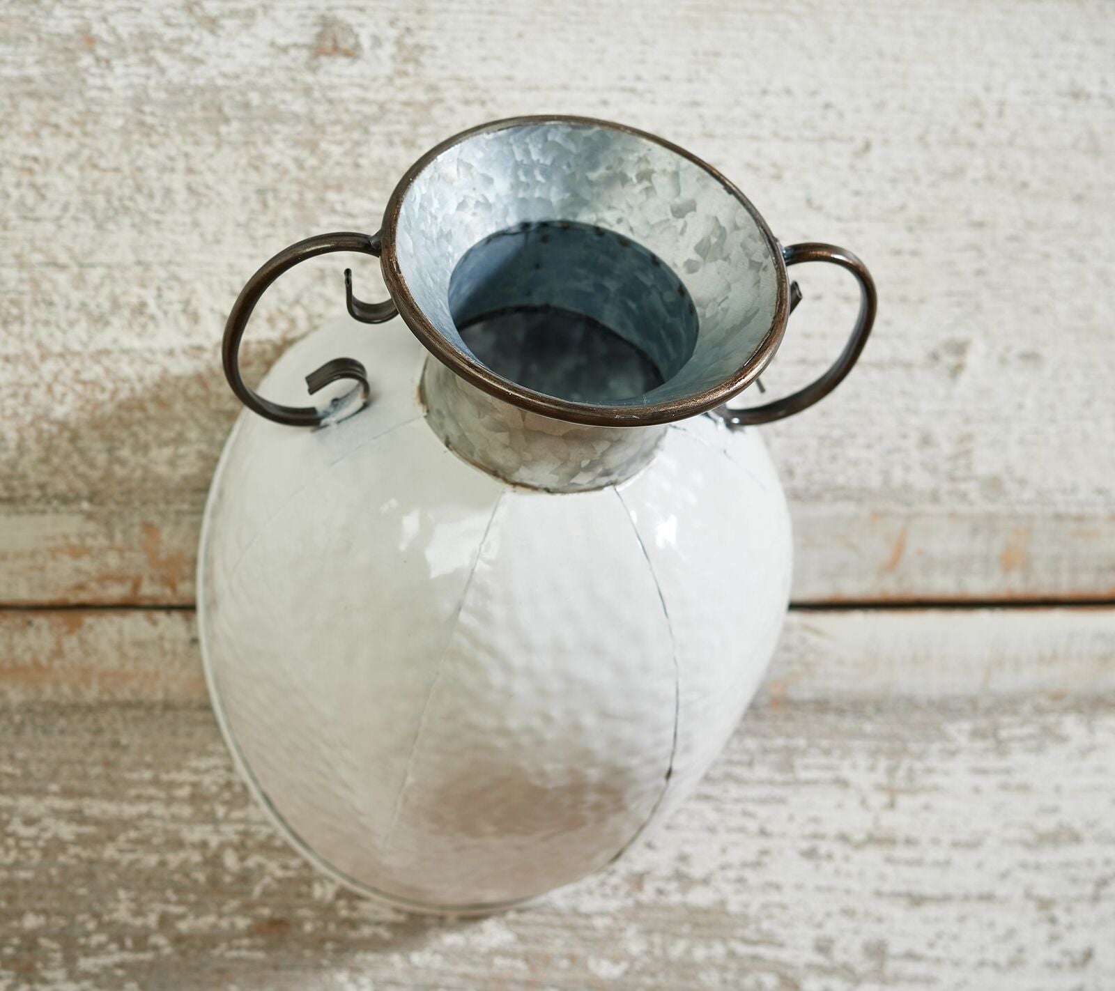 Indoor/Outdoor Metal Curved Wall Urn by Valerie in White - Walmart.com