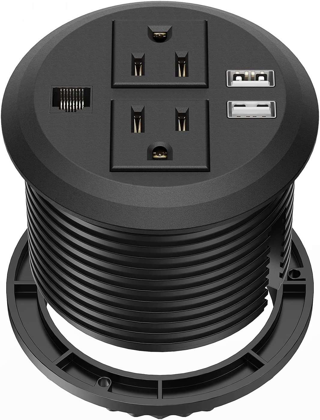 BTU Desktop Power Grommet 3 inch, Desk Power Outlet Socket Recessed ...