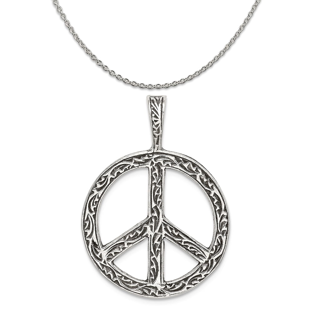 Carat In Karats Carat In Karats Sterling Silver Antiqued Peace Sign Carat In Karats Carat In Karats Sterling Silver Antiqued Peace Sign