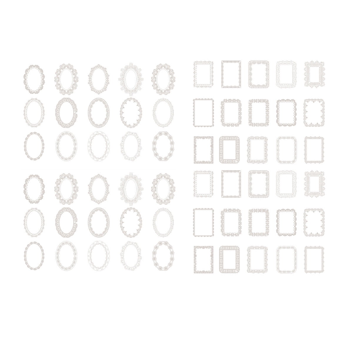 4 packs transparent lace sticker Wrap Lace pattern scrapbook decoration ...