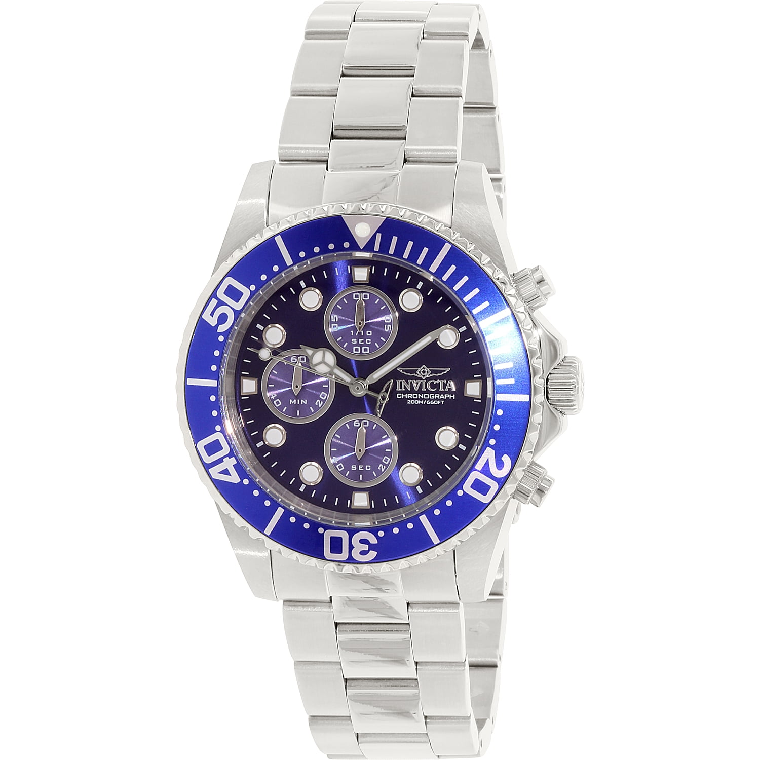 Invicta - Invicta Men's 1769 Pro Diver Chronograph Stainless Steel Blue ...