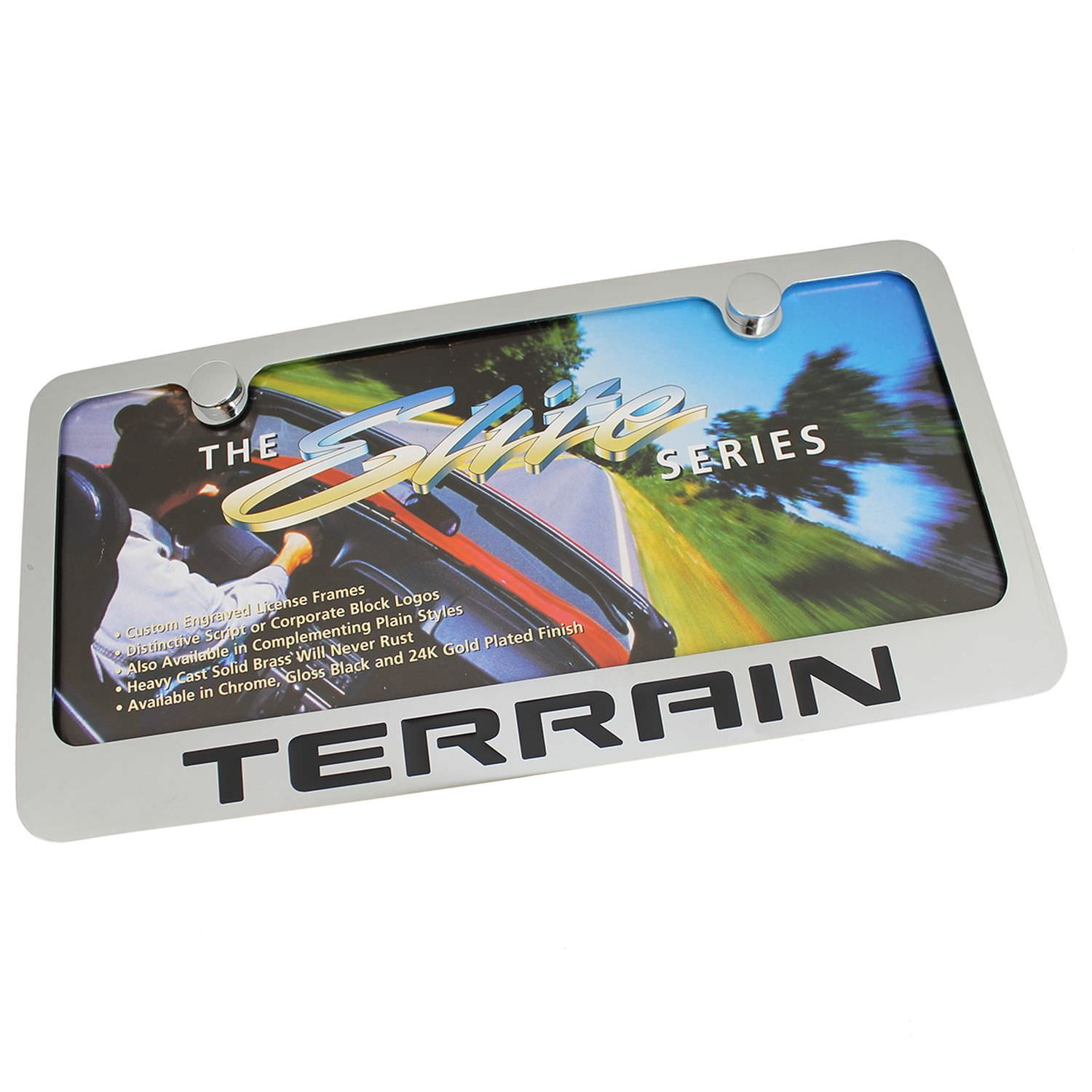 GMC Terrain Chrome Brass License Plate Frame (Chrome) - Walmart.com