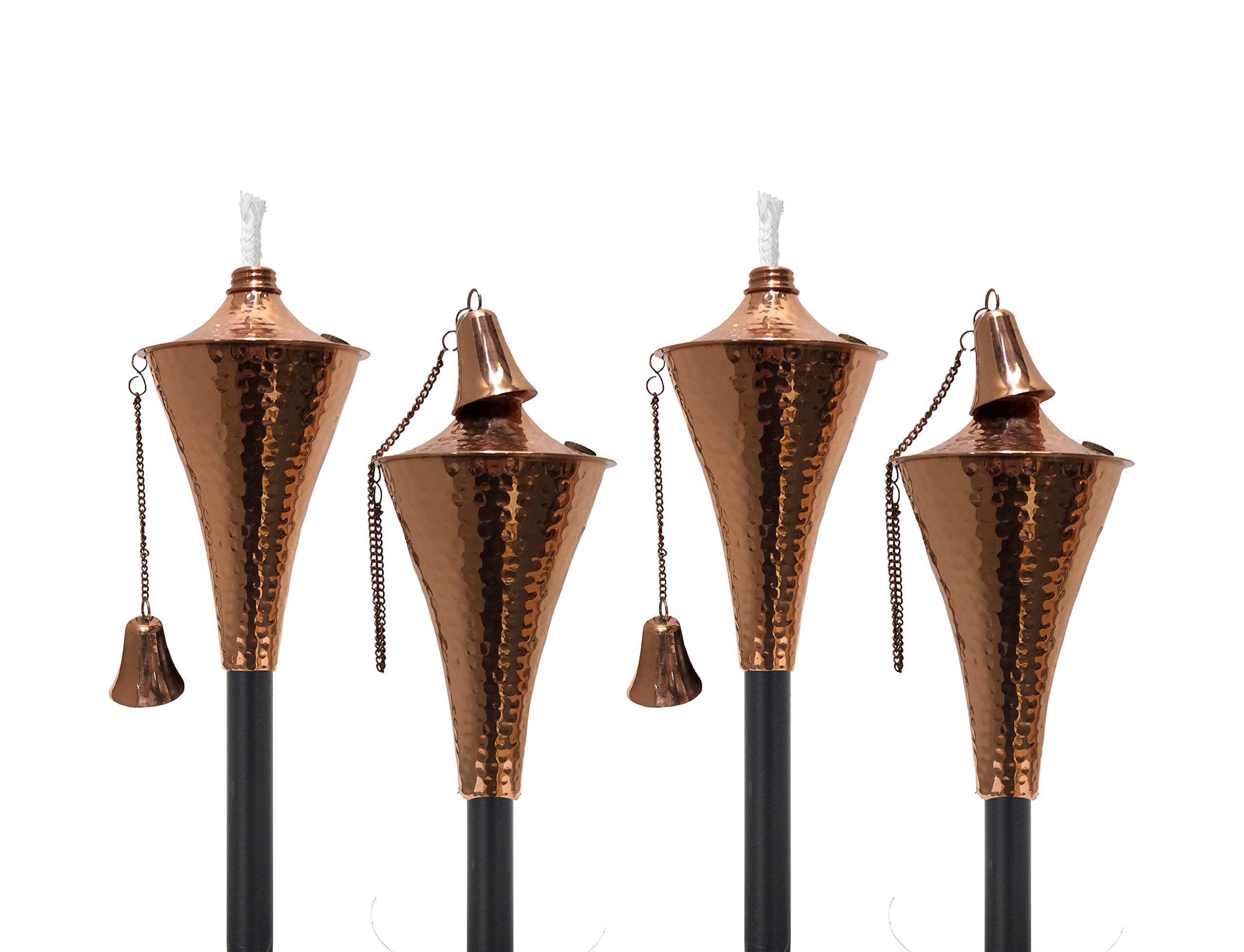 Legends Direct Set of 4, Oahu Premium Metal Cone Torches for Outdoor ...