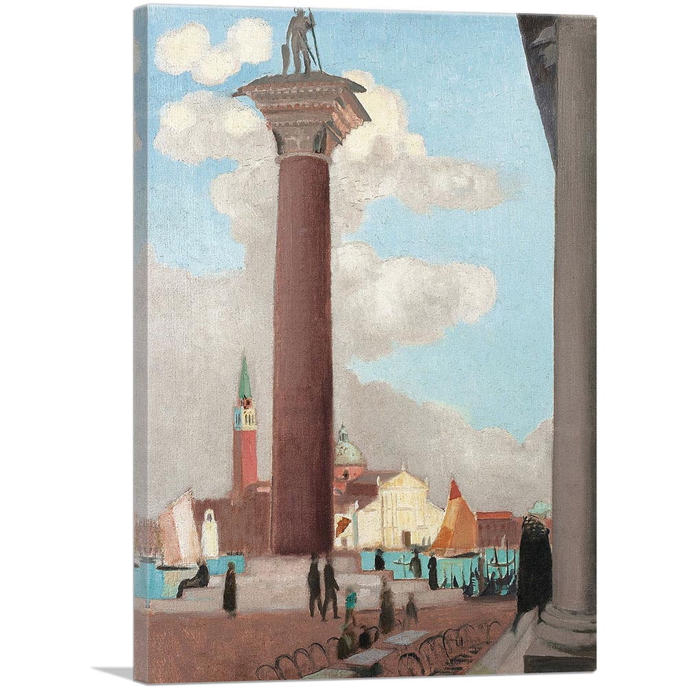 ARTCANVAS Small View Of Venice Saint Theodore Column 1922 Canvas Art ...