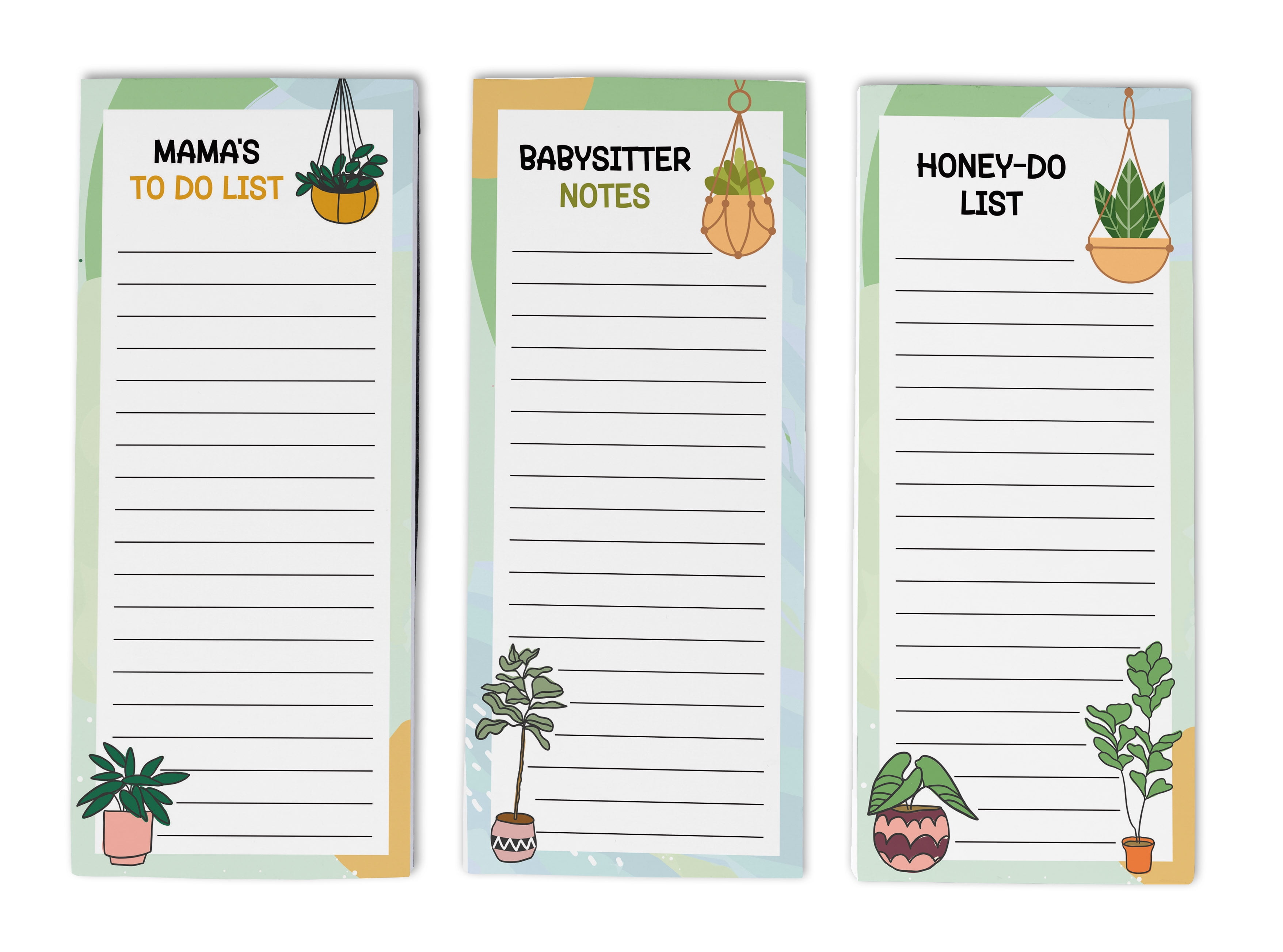 Inkdotpot Pack of 3 Magnetic Fridge To-Do List Notepads- Magnetic Memo ...