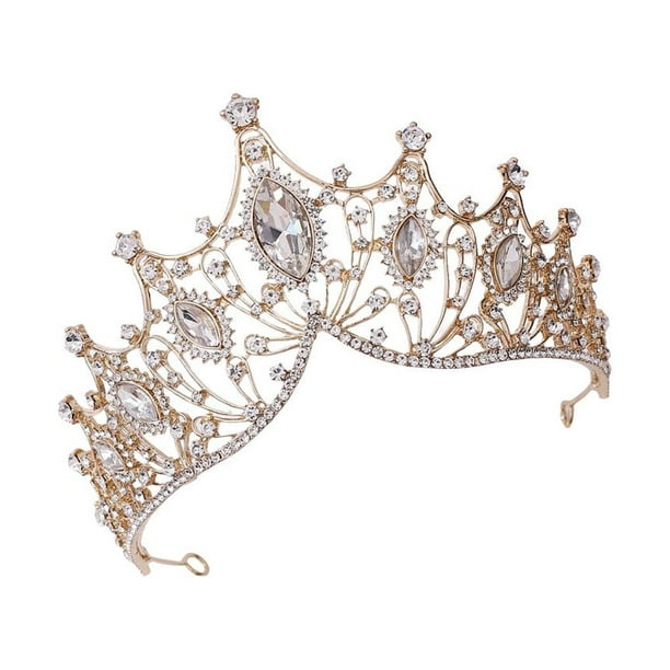 pitrice Vintage Baroque Bridal Crowns Crystal Princess Crown Bridal ...
