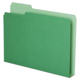 Double Stuff File Folders, 1/3-Cut Tabs, Letter Size, Green, 50/pack ...