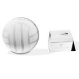 Matashi Crystal Paperweight for Desk with Etched Volley Ball Ornament ...