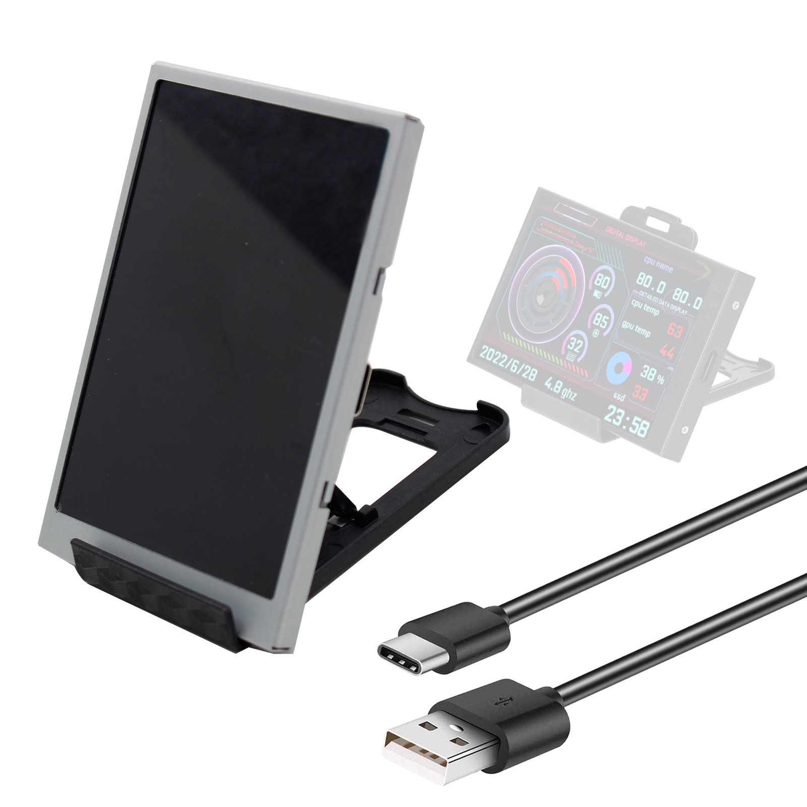 TENCE 3.5 in IPS Screen Type C Secondary Screen Mini Computer Monitor ...