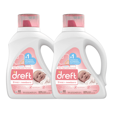 Dreft Stage 2 Active Baby Liquid Laundry Detergent 89 Loads 128 Fl Oz ...