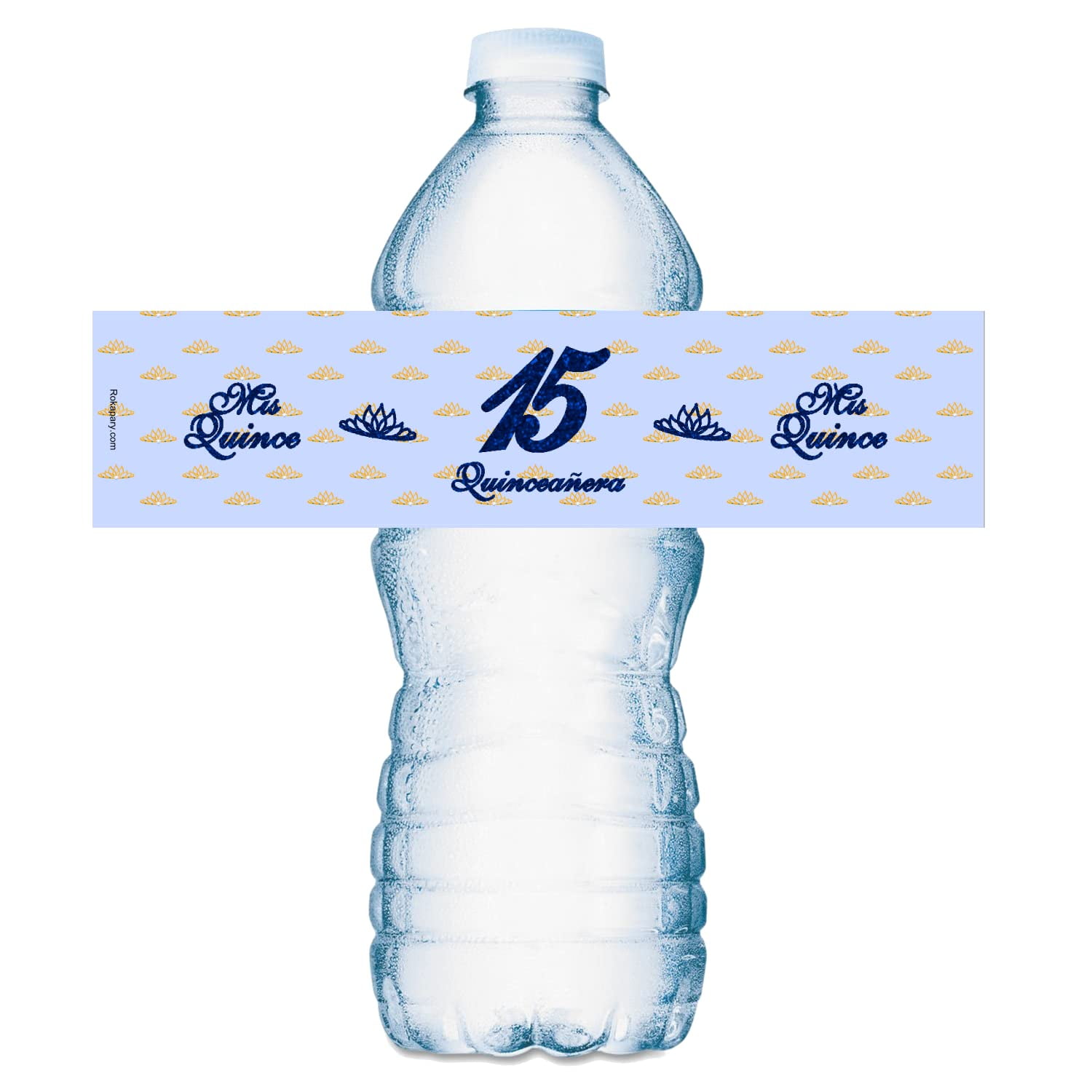 20 Quinceanera Water Bottle Labels, Mis Quince Waterproof Water Bottle ...