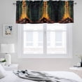 2 Pack Fire Sword Valance for Window Dramatic Burning Wood Gold ...