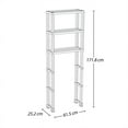 Inval America 3-Shelf Resin Bathroom Over-the-Toilet Shelving Unit in ...