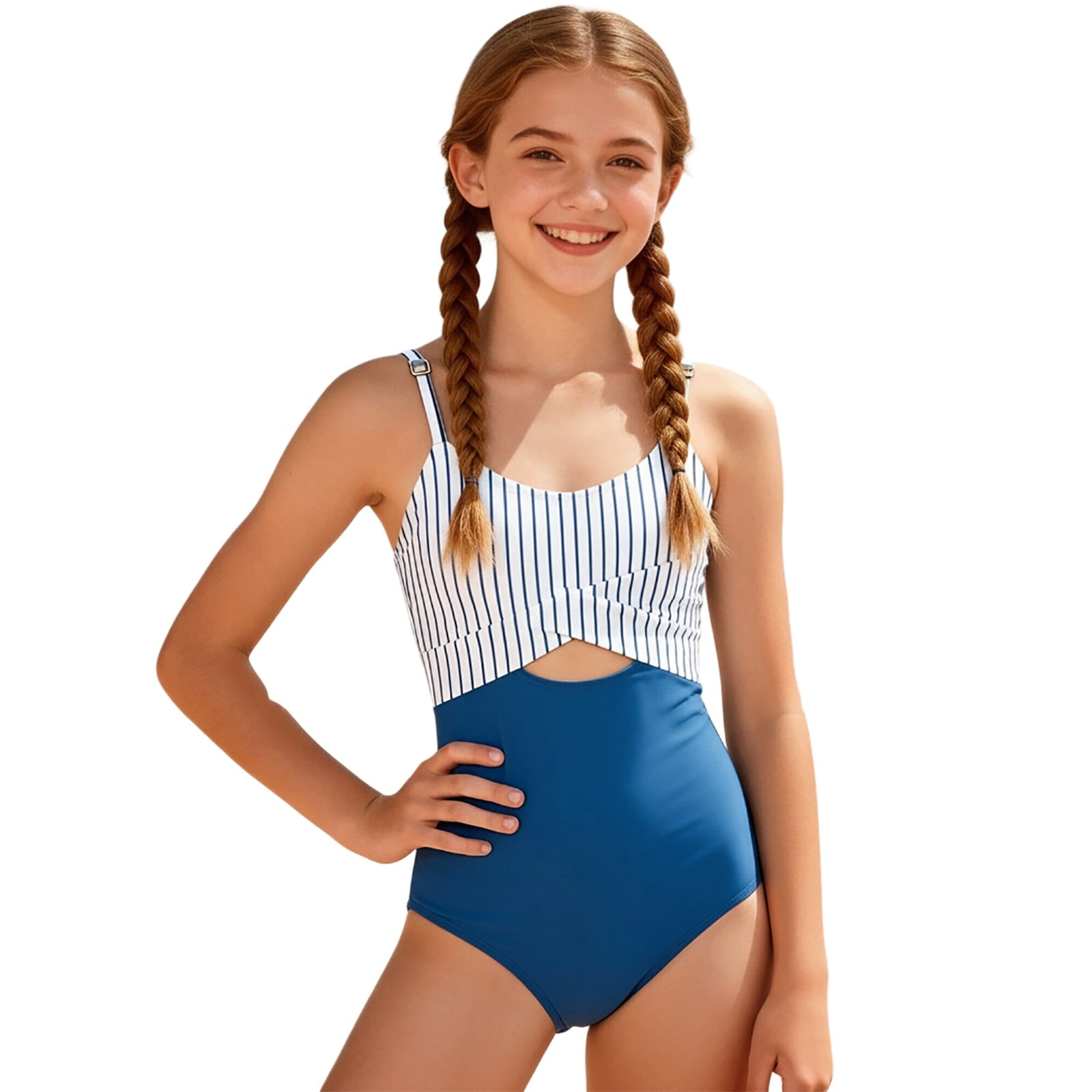 Click here for Duojiaj Girls High Waist Swimsuit With Adjustable... prices