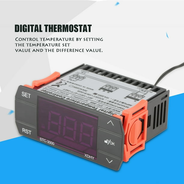 Temperature Controller,AC 220V10A Digital Temperature Electric ...