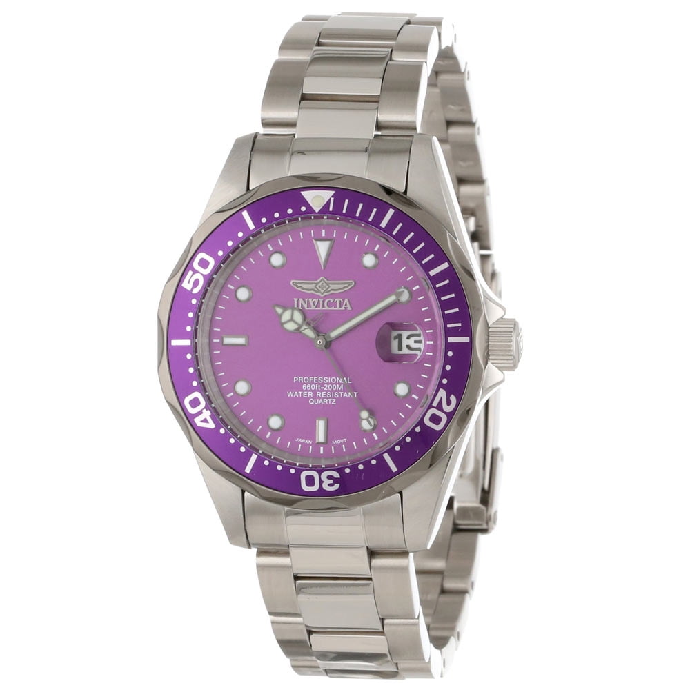 Invicta - Invicta Men's 12815 Pro Diver Purple Dial Steel ...