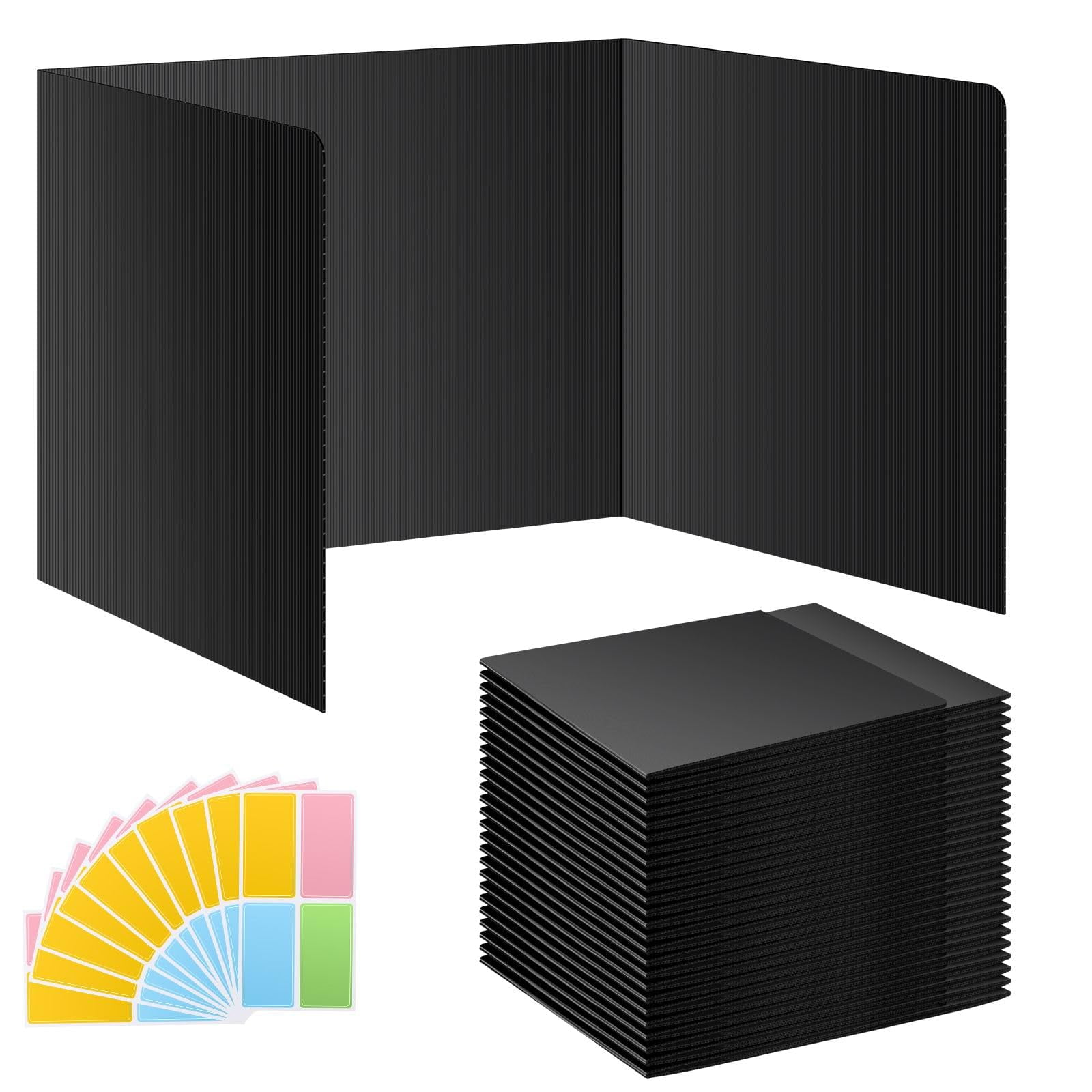 Click here for Bcabo 24 Pack Black Desk Dividers For Students  Pr... prices