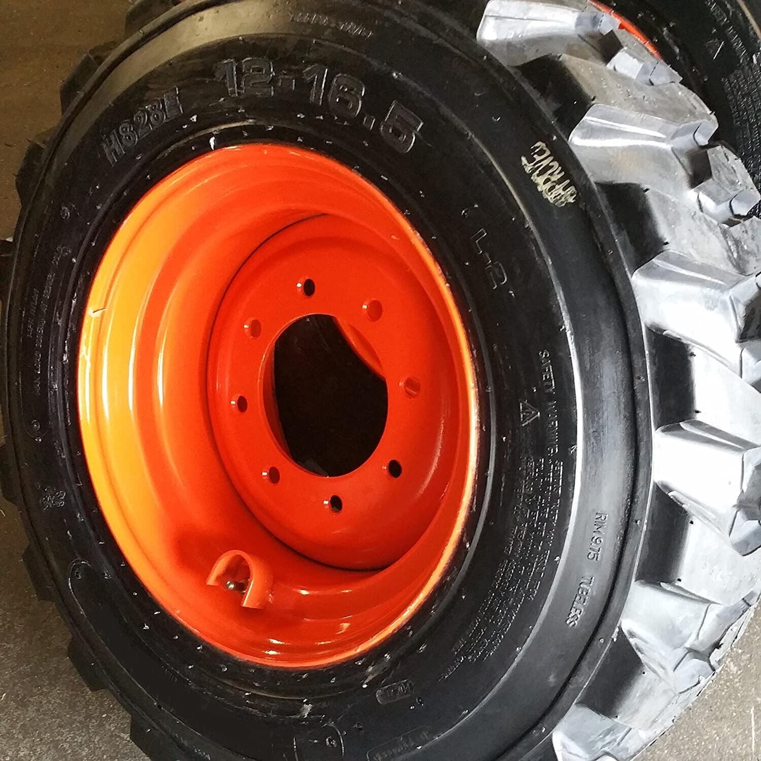 Road Crew (4) 10-16.5 SKS-1 Bobcat Tires with Rim Mounted 14 Ply 10X16 ...