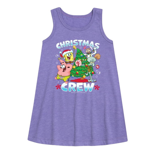 SpongeBob SquarePants - Christmas Crew - Toddler and Youth Girls A-line ...
