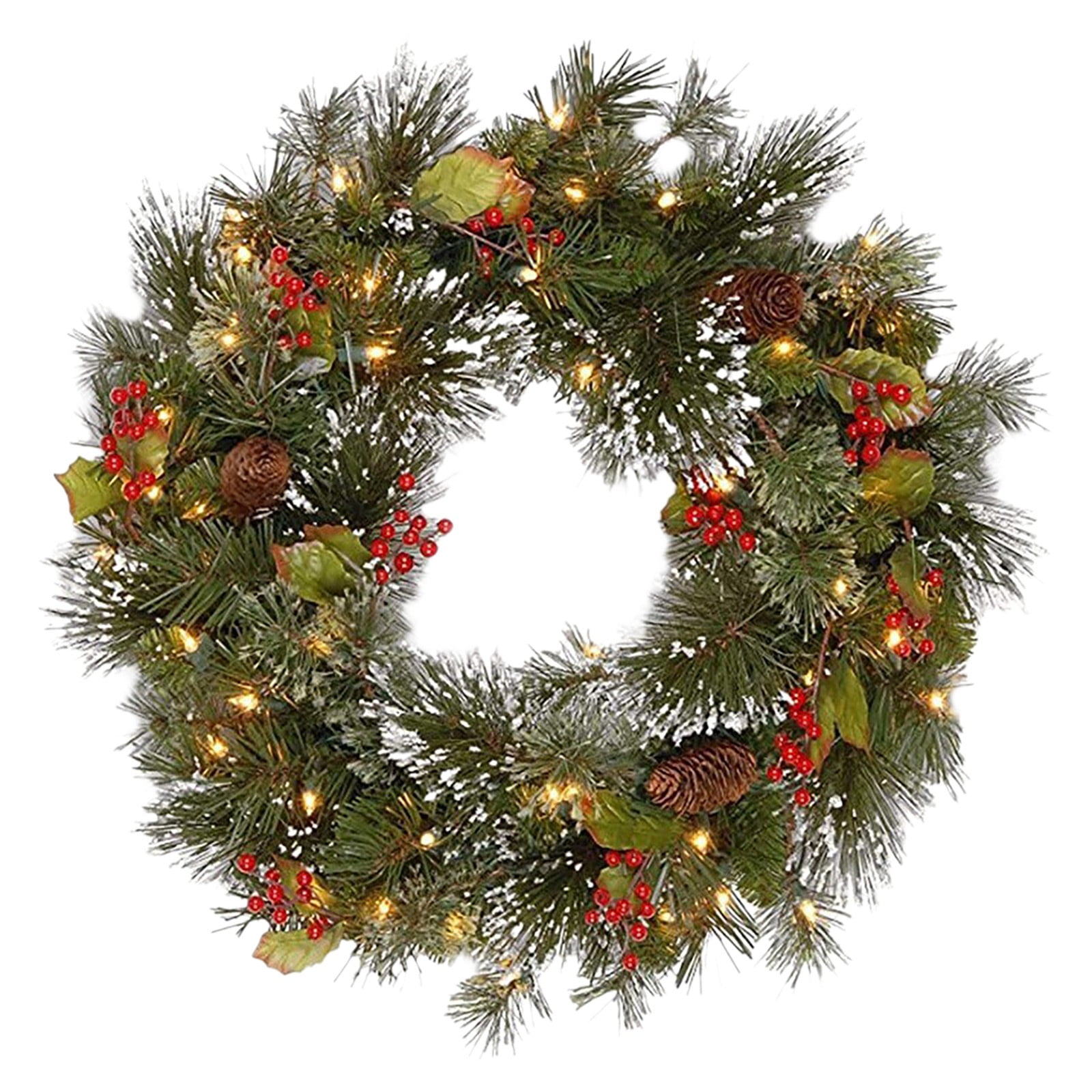 Click here for North Folk Pre Lit Artificial Christmas Wreath Gre... prices
