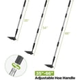 66-Inch Adjustable Garden Draw Hoe with 6-Inch Wide Forged Steel for ...