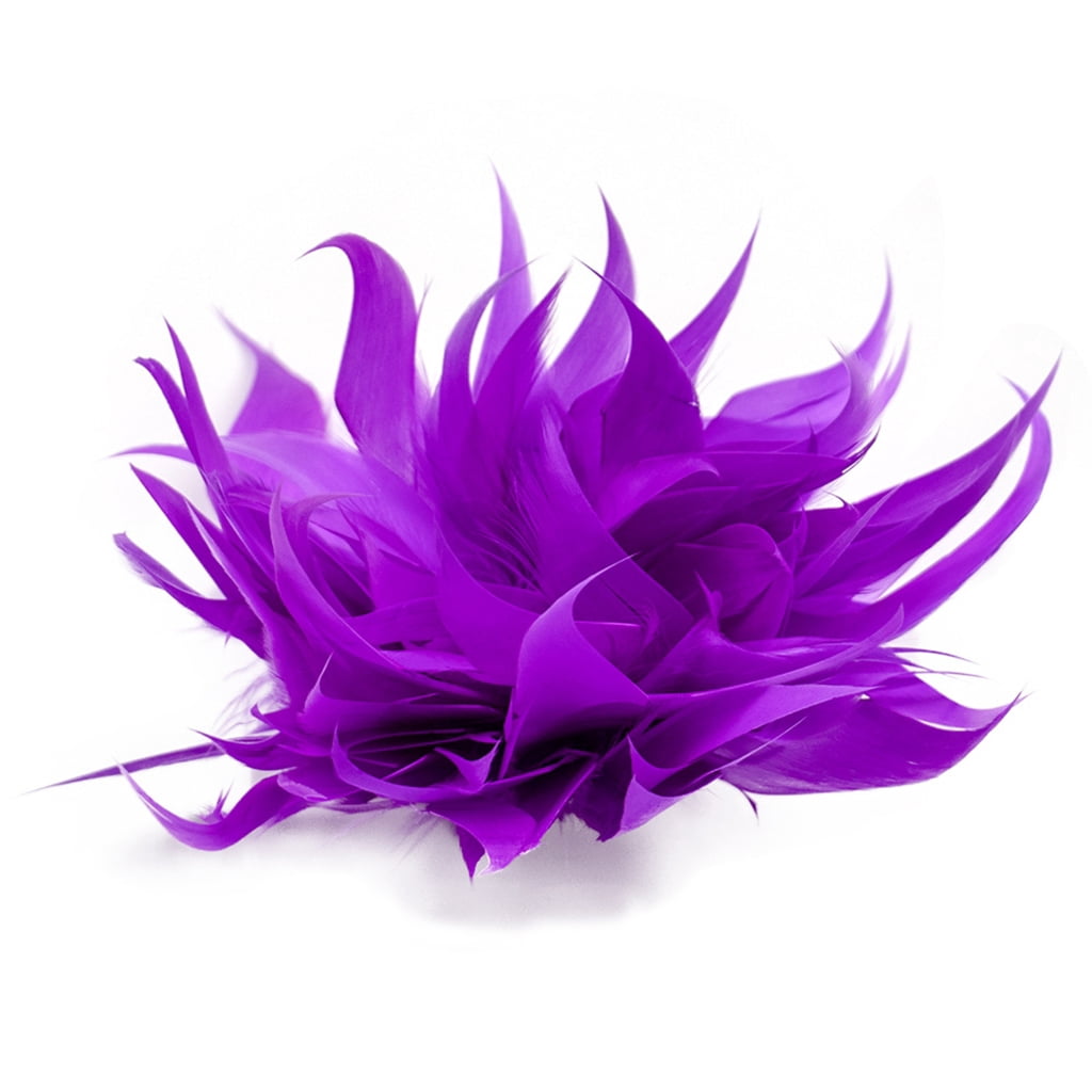 Feather Clip Brooch Pin Handmade Feather Flower Brooch for Banquet ...