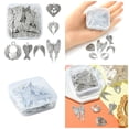30pcs Mix Styles Charm Heart Wing Antique Silver Color Pendant Jewelry ...