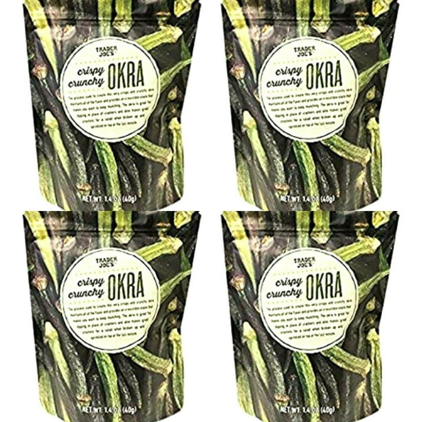 4 Packs Trader Joe's Crispy Crunchy Okra 1.4 oz Each Pack - Walmart.com