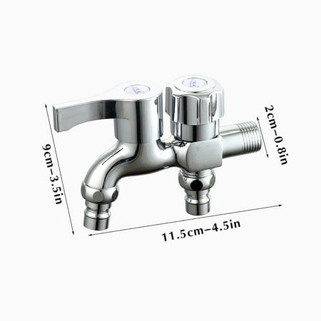 Agiferg Washing Machine Faucet Double Water Nozzle One In Two Out Multi ...