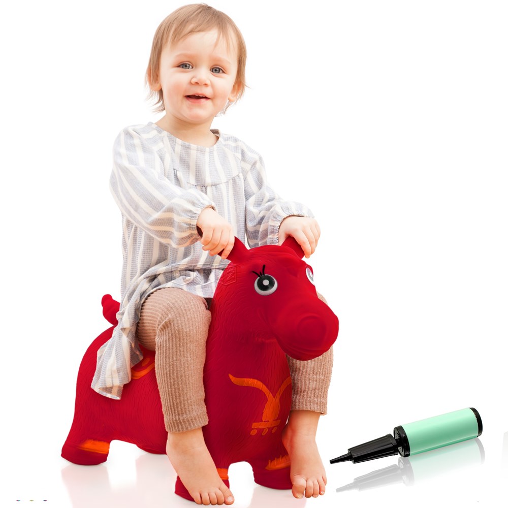 Play22USA Horse Hopper RED Inflatable Horse Bouncer Free Pump Included ...