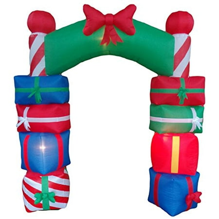8 Foot Tall Lighted Christmas Inflatable Stacked Colorful Gift Boxes ...