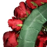15" Velvet Red Rose Wreath - Walmart.com