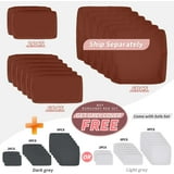 RADIATA 9 Pcs Outdoor Furniture with Fire Pit Table Wicker Patio Sofa ...