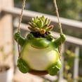Resin Frog Swing Hanging Planter, Multipurpose Hanging Plant Pot for ...