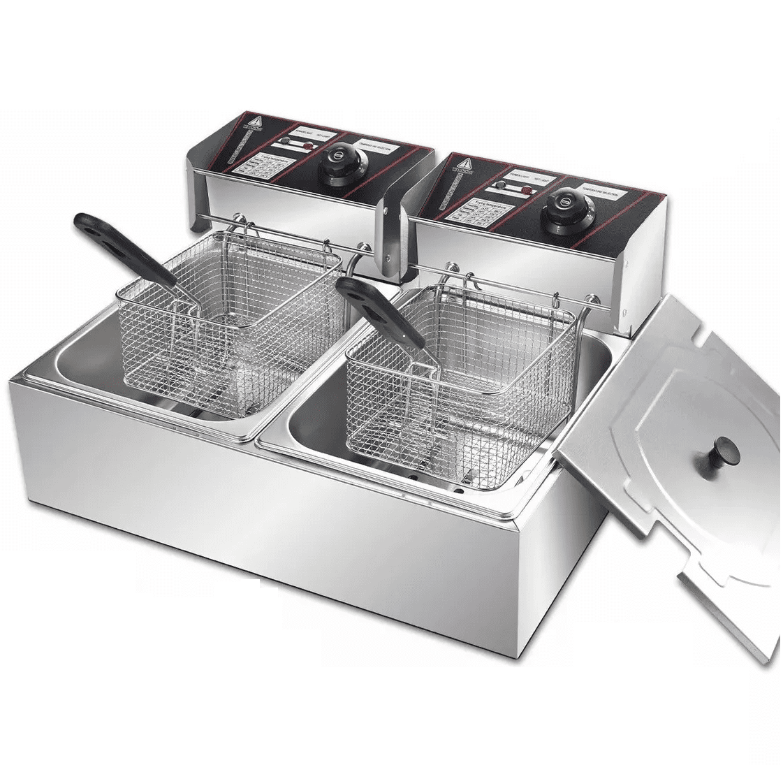 Freidora De Aceite Eléctrica Automática 12l Gran Capacidad PLATA ...