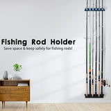 Vertical Fishing Rod Rack, Fishing Pole Holder Wall Mount Fishing Pole ...