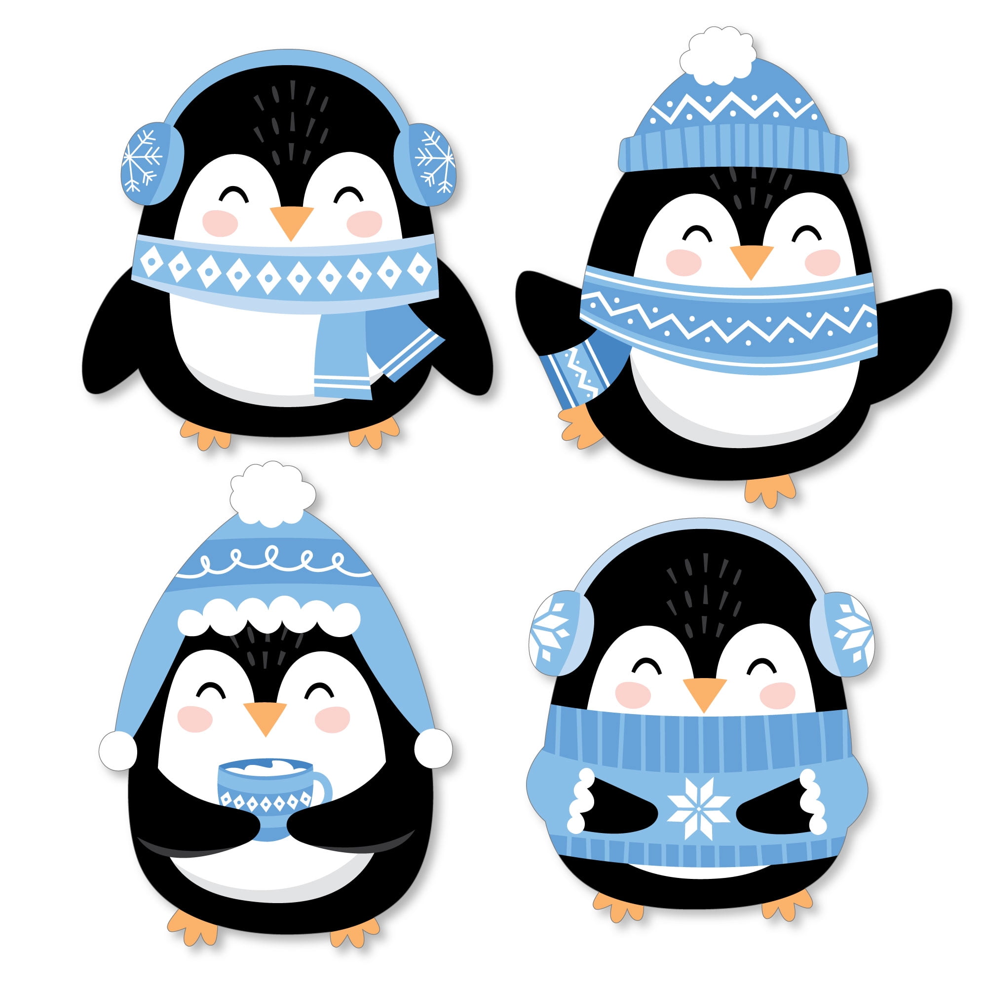 Big Dot of Happiness Winter Penguins - DIY Shaped Holiday and Christmas ...
